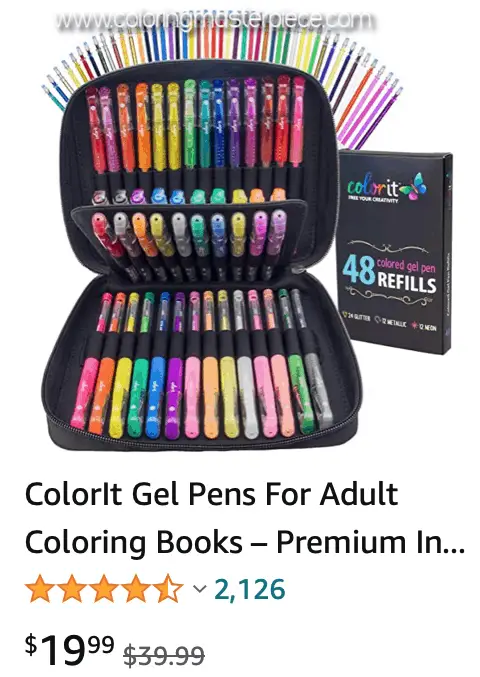 What are the Best Gel Pens to Color With? - Adult Coloring Masterpiece