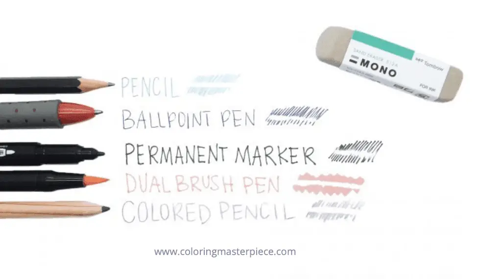 Best Erasers for Adult Coloring - Adult Coloring Masterpiece