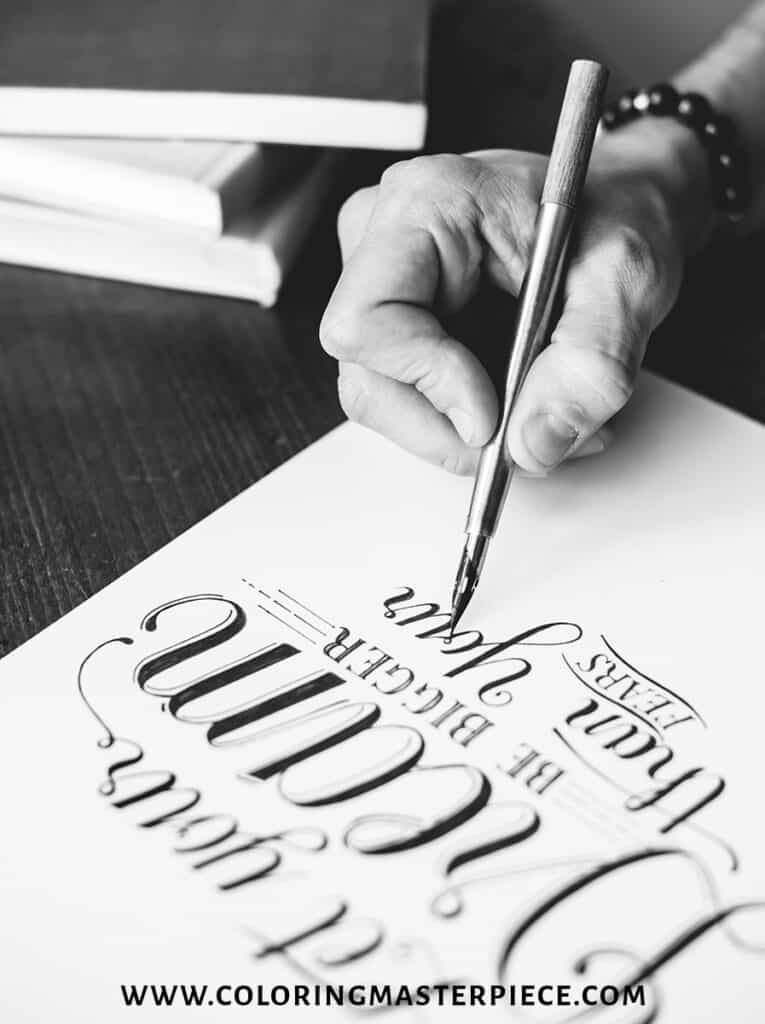 How To Do Calligraphy with a Pencil (A Beginner’s Guide) - Adult ...