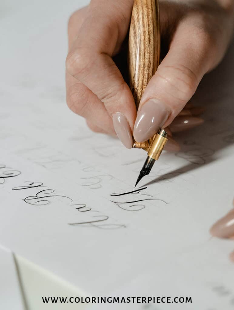 How To Do Calligraphy with a Pencil (A Beginner’s Guide) - Adult ...