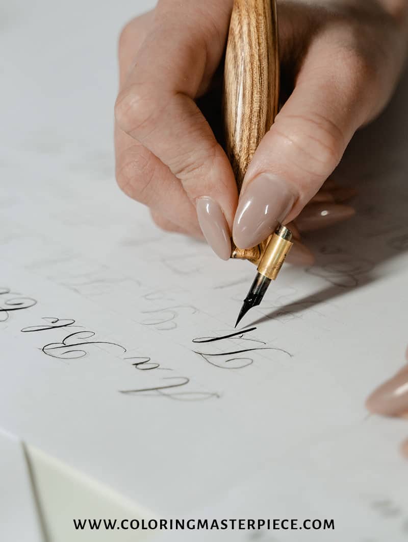 How To Do Calligraphy with a Pencil (A Beginner’s Guide) - Adult ...