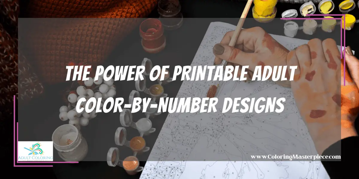 Adult Color-By-Number Templates - Adult Coloring Masterpiece